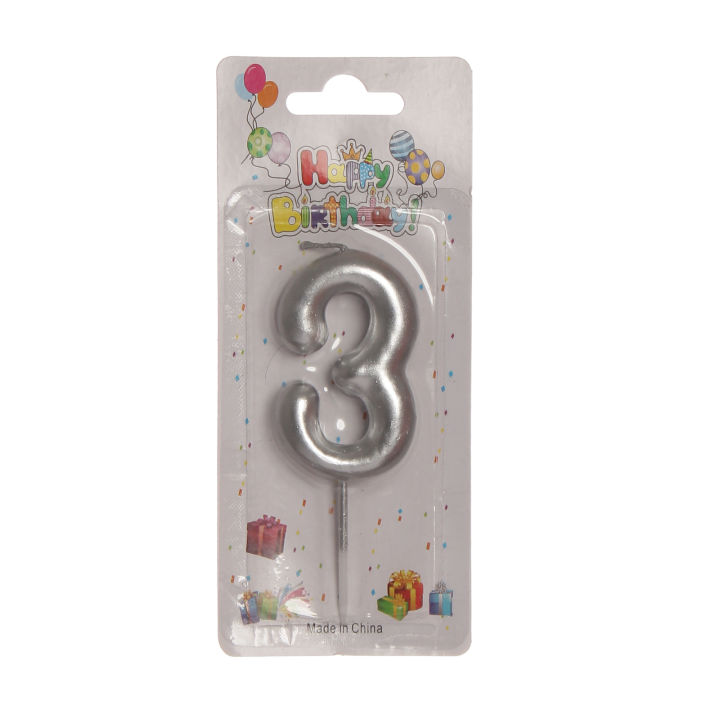 Metallic Number Candle | Daraz.lk