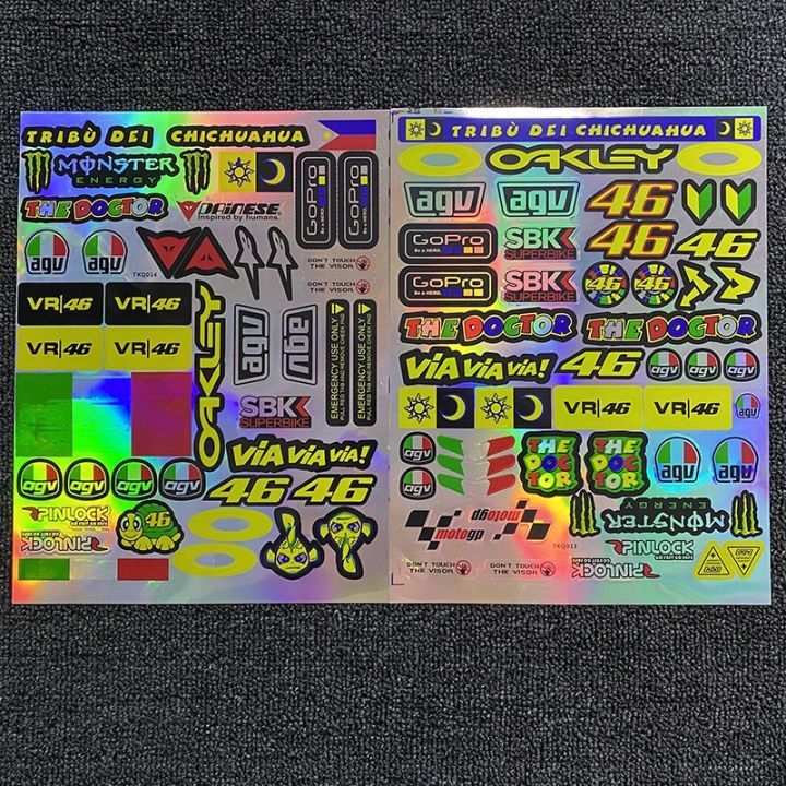 motorcycle decorative graphics reflective holographic sticker KYT AGV ...