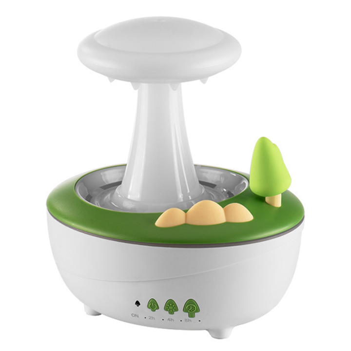 Mushroom Oil Diffuser with Remote& Timer, Water Drip Humidifier Rain ...