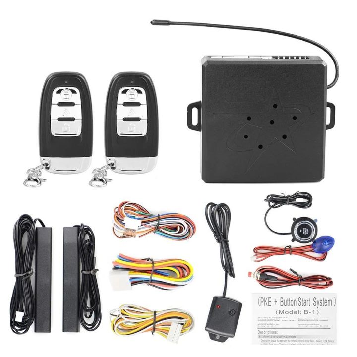 Car PKE Push Start System Keyless Entry Engine Remote Start System ...