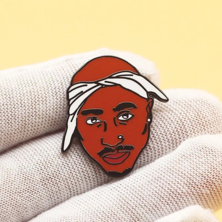 2Pac Tupac Hat Pin California West Coast 90s Hip Hop Rapper Brooch Hip ...