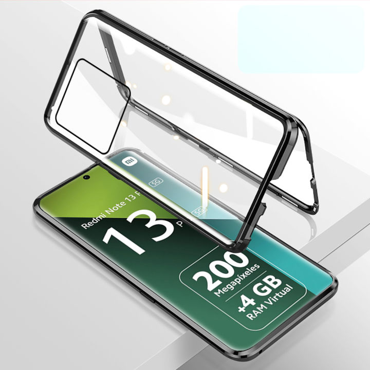 360° Magnetic Double Side Protect Cover For Xiaomi Redmi Note 13 Pro 5G ...