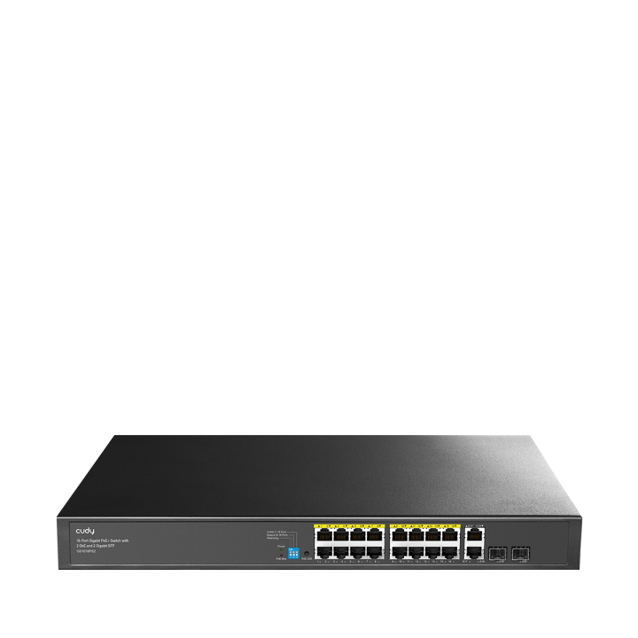 CUDY 16-Port Gigabit PoE+ Switch with 2 GbE and 2 Gigabit SFP ...