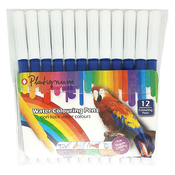 Water Colouring Pen Platignum- Blue 12 Pack | Daraz.lk