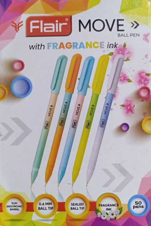 Flair Move Ball Pens with Fragrance ink 50Pcs Box | Daraz.lk