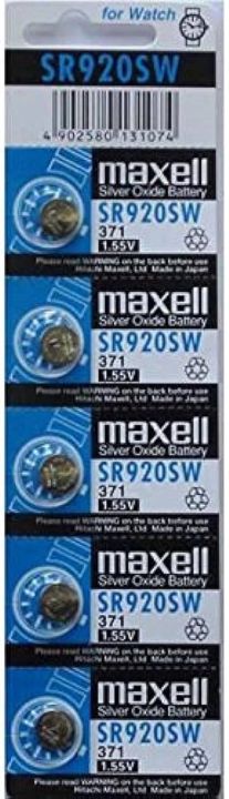 Maxell 920 1.55V Silver Oxide SR920SW Button Cell Battery For Watche 5 ...