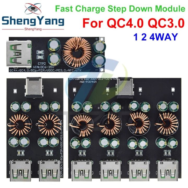 QC4.0 QC3.0 1 2 4 Way USB Type-C Mobile Phone Quick Charge Adapter 6 ...