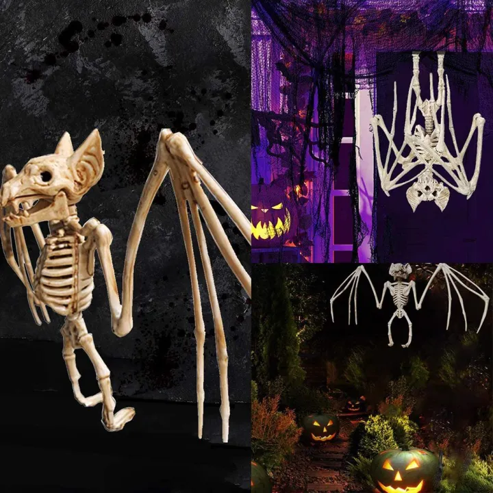 Halloween Bat Rat Scorpion Lizard Skeleton Model Animal House Hanging ...