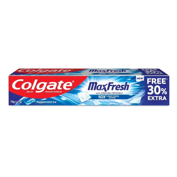 Colgate MaxFresh Toothpaste, Blue Gel Paste with Menthol for Super ...