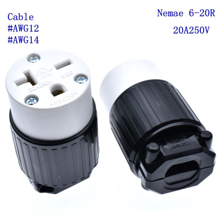 high-power Female 3pin Self-wiring 20A 250V,American industrial-grade ...