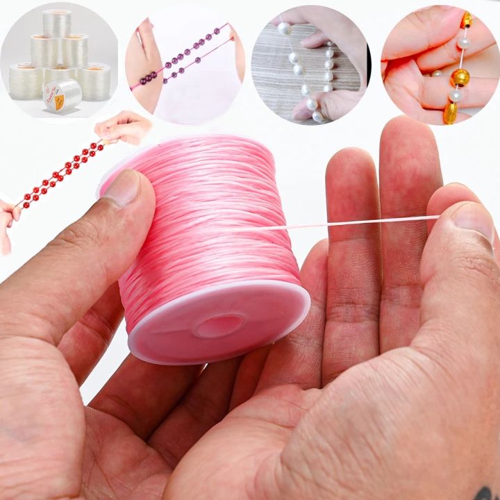 8-100M Strong Plastic Crystal Transparent Elastic Thread Beading Nylon ...