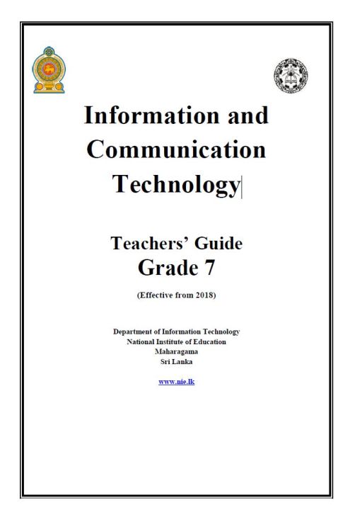 Information and Communication Technology Grade 07 Teacher’s Guide ...