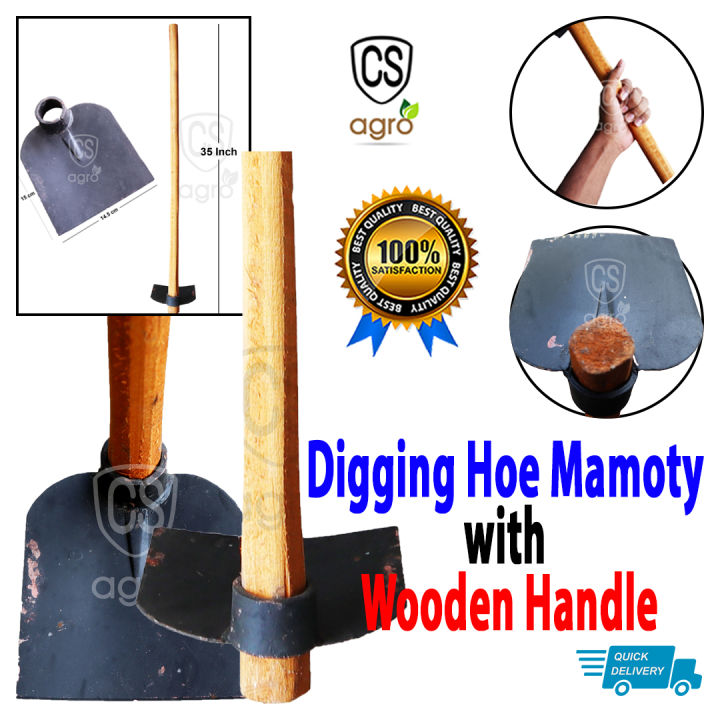 Garden Tool Digging Hoe Mamoty with Wooden Handle Housewares | Daraz.lk