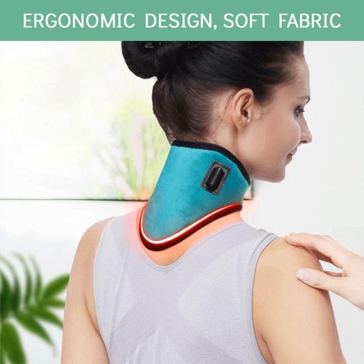 Electric Heating Neck Brace Cervical Vertebra Fatigue Therapy Reliever ...