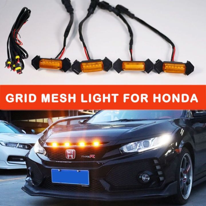 for Honda off-road SUV LED grid small yellow light fog haze light ...