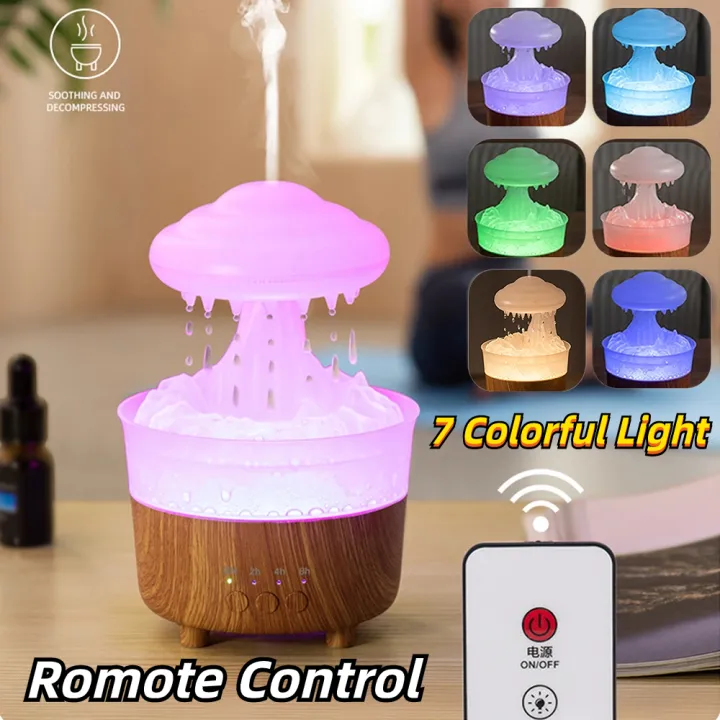 Rain Cloud Aromatherapy Aroma Diffuser Water Drip Air Humidifier Remote ...