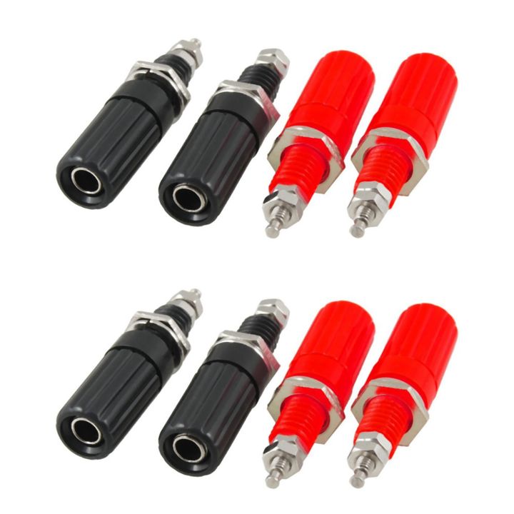 NXFDSIOZ 8 Pcs Metal Body 4mm Female Banana Socket 7mm Thread Binding ...