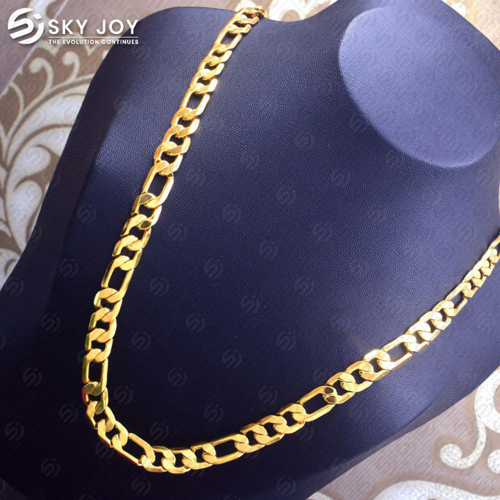 Gold Plated 24Inch Long 10MM Lara Chain for Gents Free Gift Box SJ-MC ...
