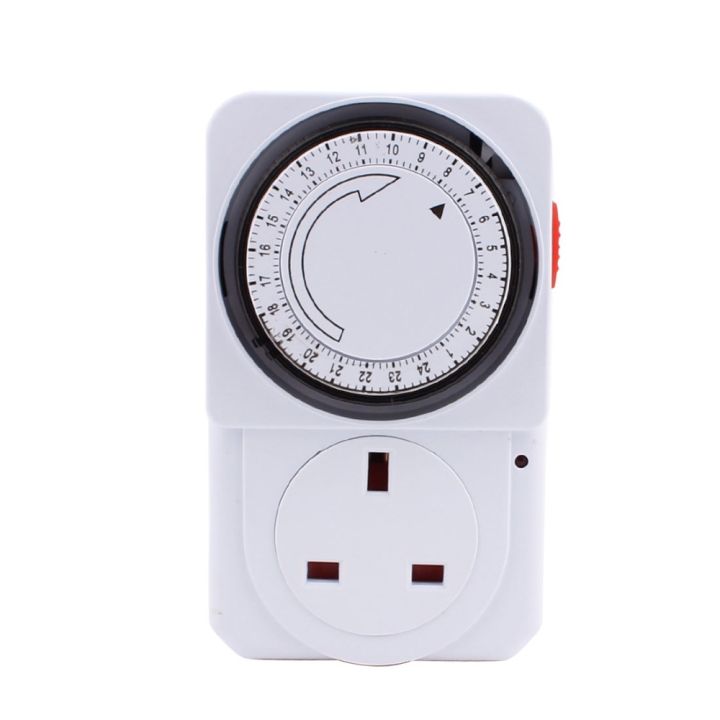 【LuxeGlow】Hot Sale AC 240V 13A UK Plug 24 Hour 24hr Mains Time Switch Timer Plug-in Type UK ...