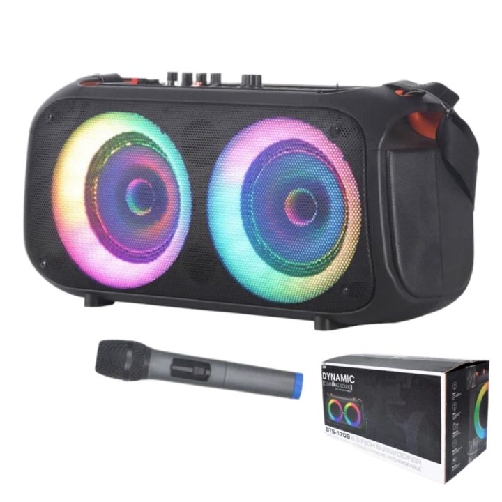 Brodu BTS-1709 Bass Portable Subwoofer Bluetooth Karaoke Speaker with ...