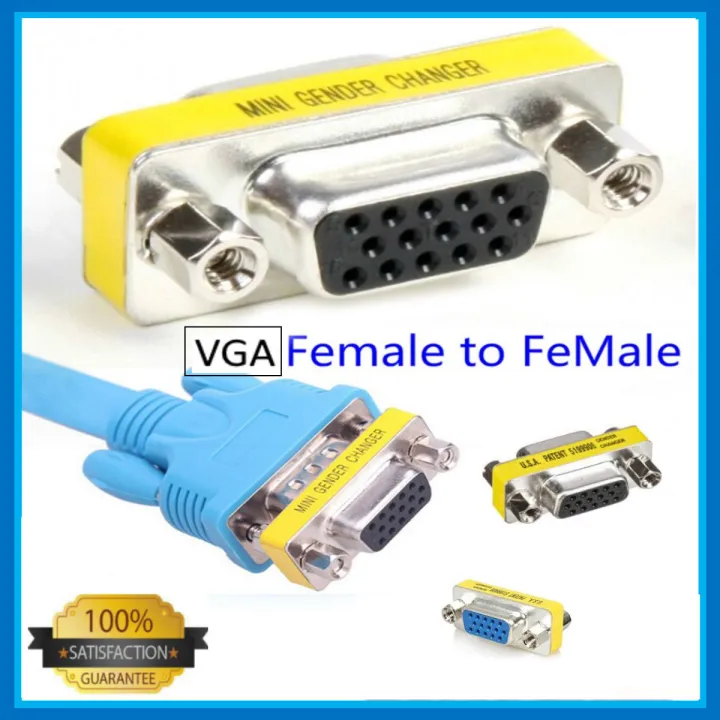 15Pin VGA Female To Female VGA HD15 Pin Gender Changer Convertor Adapter MINI PC VGA Female ...