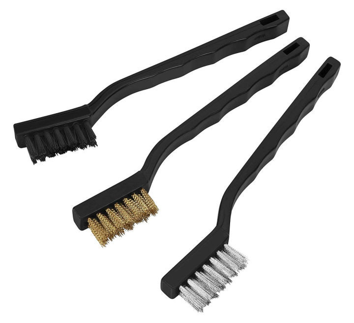 3 pcs Wire Brush Set Nylon Copper Steel Brushes Cleaning polishing ...
