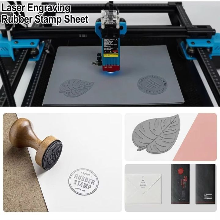 New A4 Rubber Stamp Sheet Orange Grey DIY Rubber Sheet Rubber Mat ...