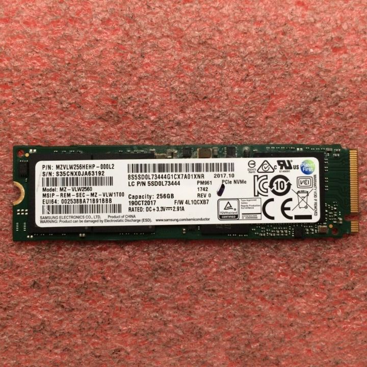 Samsung PM961 256GB M.2 NVMe 2280 PCIe OEM SSD ( Similar to Samsung 960 ...