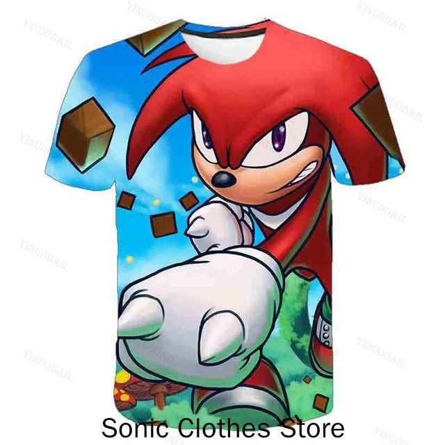Sonic tshirt kids 3-14 years baby clothes Girls cosplay costume women ...