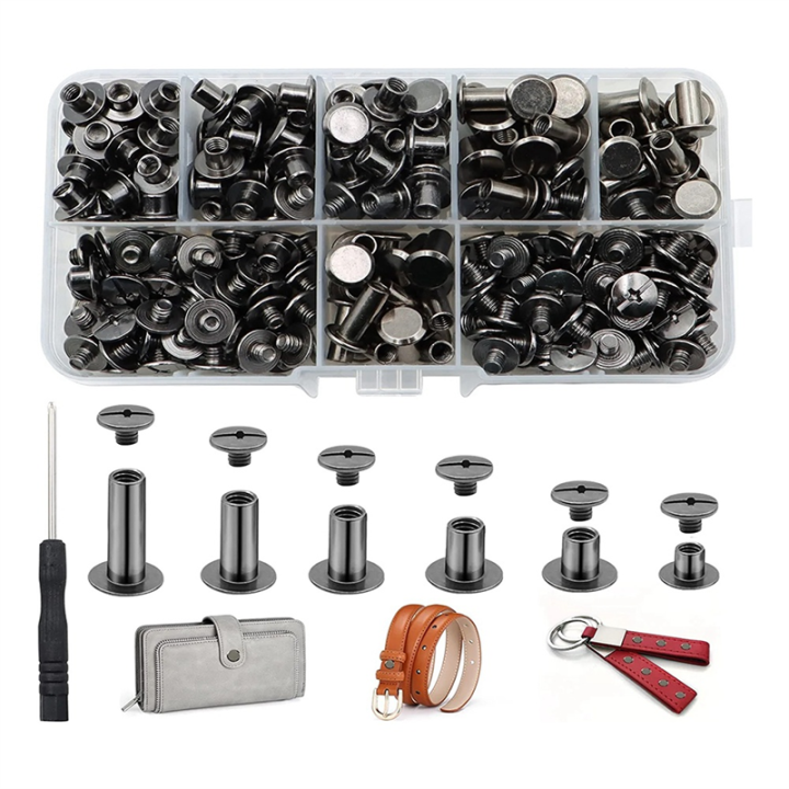 150Sets Chicago Screws Assorted Kit 6 Sizes M5 Chicago Binding Screws ...
