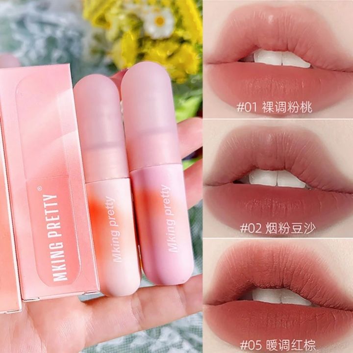 KOBELEEN Small Paintball Lip Glaze Velvet Matte Lip Mud Longlasting ...