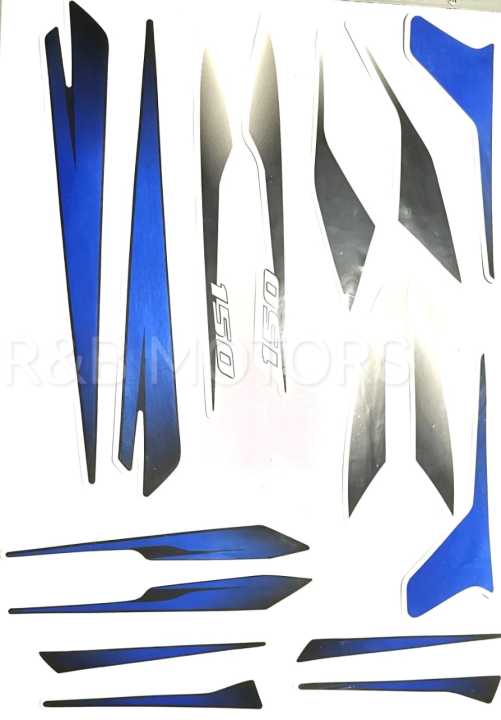 Bajaj Pulsar 150 Black Blue Full Sticker Kit | Daraz.lk