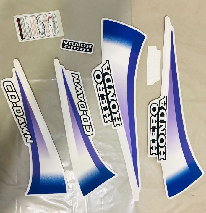 cd dawn motorcycle full kit stickers (blue) | Daraz.lk