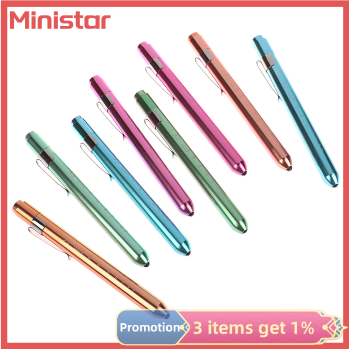 【IKE】Ministar LED Flashlight Work Light First Aid Pen Light Torch Lamp ...