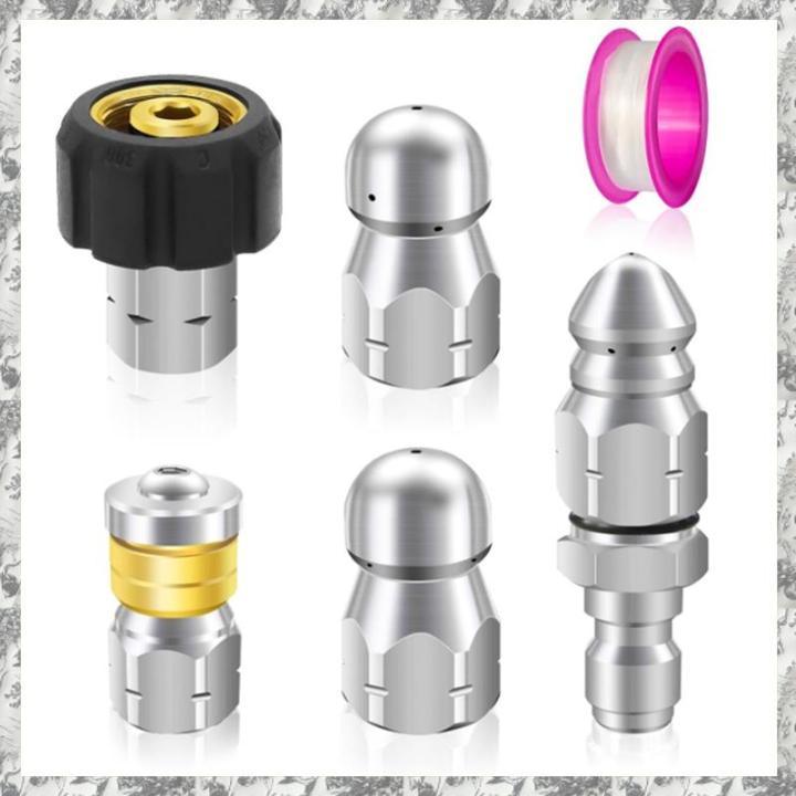 Sewer Jet Nozzle Kit for Pressure Washer, Pipe System, 5000Psi,1/4 ...