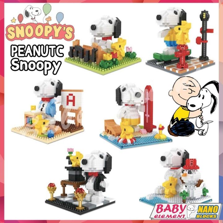 Nano Blocks Snoopy Small Scene Lego Building Blocks Cartoon Creative ...