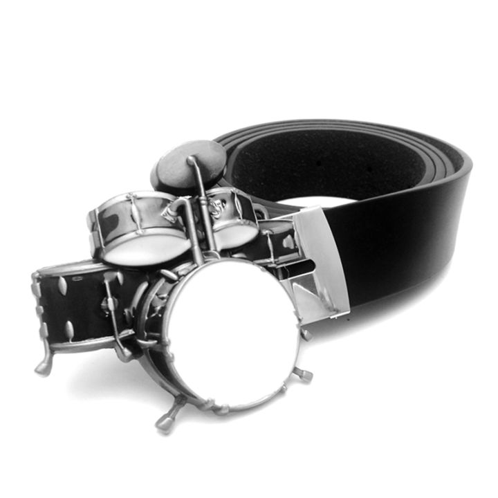 Western Cowboy Mens Casual PU Leather Belts with Jazz Music Series Rock ...