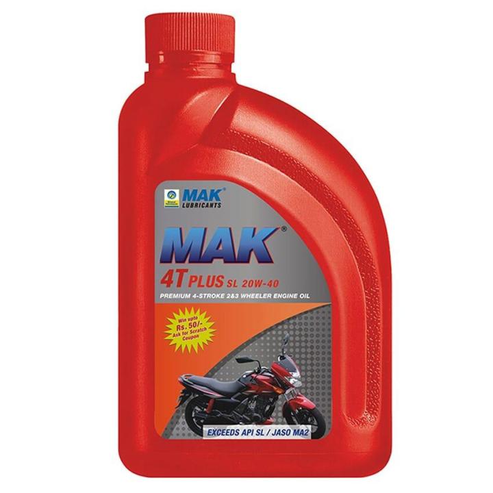 Mak 4T Plus 20W - 40 (SL) Four Stroke Motorcycle Oils - 1 Ltr | Daraz.lk