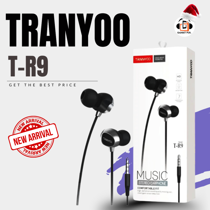 Tranyoo T-R9 In-Ear Style Earphones – High-Definition Sound, Deep Bass ...