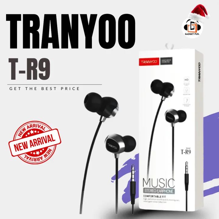 Tranyoo T-R9 In-Ear Style Earphones – High-Definition Sound, Deep Bass ...