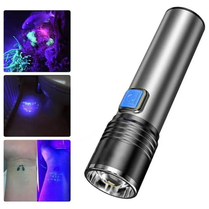 Uv 395nm Flashlight Scalable IPX4 Waterproof Stonego USB Rechargeable ...