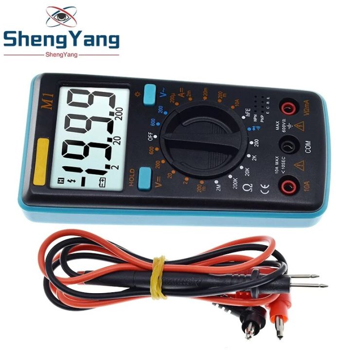 M1 Digital Multimeter Tester True Rms Resistance Transistor Diode DC/AC ...