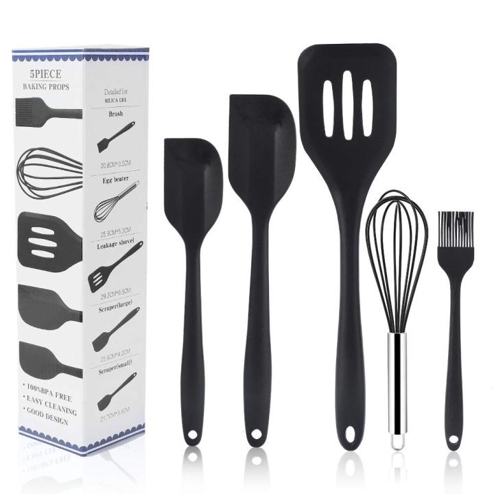 Silicone Kitchenware Set Scraper 5-piece Baking Tool Set Cooker Spatula ...