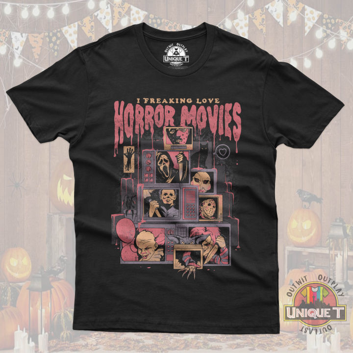 Halloween Movie T-Shirt Pennywise Chucky Freddy Krueger Michael Myers ...