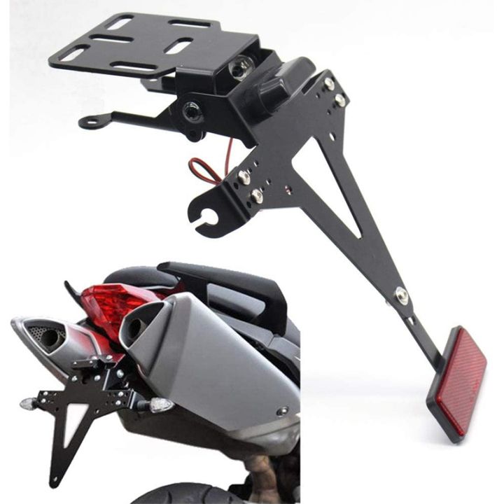 QUANBU Motorcycle Adjustable Angle License Plate Holder Bracket with ...