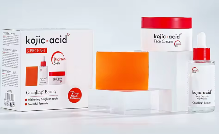 Kojic Acid Skin Care Set 3pc For Whitening Brightening Anti Aging ...