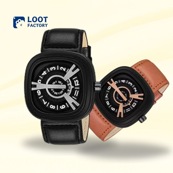 Seven Friday Square Turntable Watch for Men | Daraz.lk