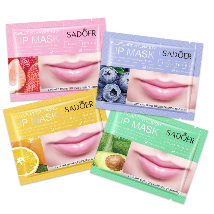 Lip Mask Fruit Series (4 Piece Set) – Moisturizing lip skin | Daraz.lk