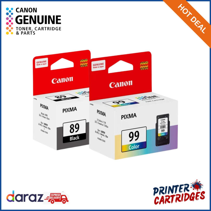 Canon PG 89 | PG89 | PG-89 Black / CL 99 | CL99 | CL-99 Color Original ...