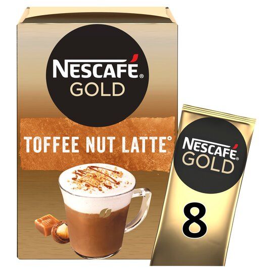 Nescafe Gold Toffee Nut Latte Instant Coffee 8 x Sachets 156g | Daraz.lk